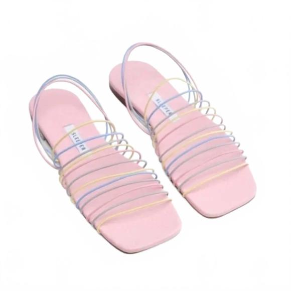 Sleeper | Shoes | New Sleeper Womens Macaroni Strappy Sandals In Pastel ...